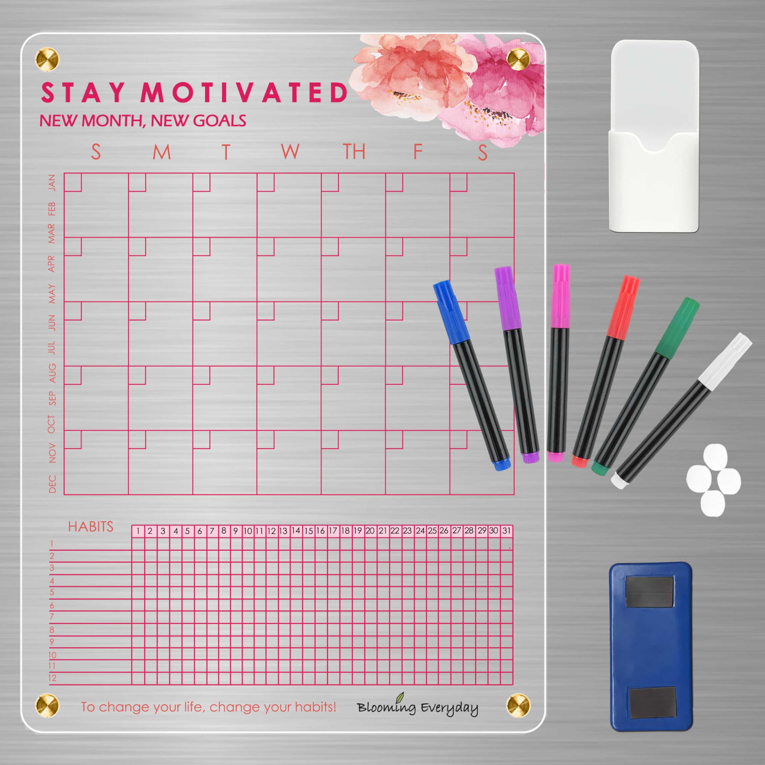 Habit Tracker by Blooming Everyday - Habit Tracker Calendar is a Great ...