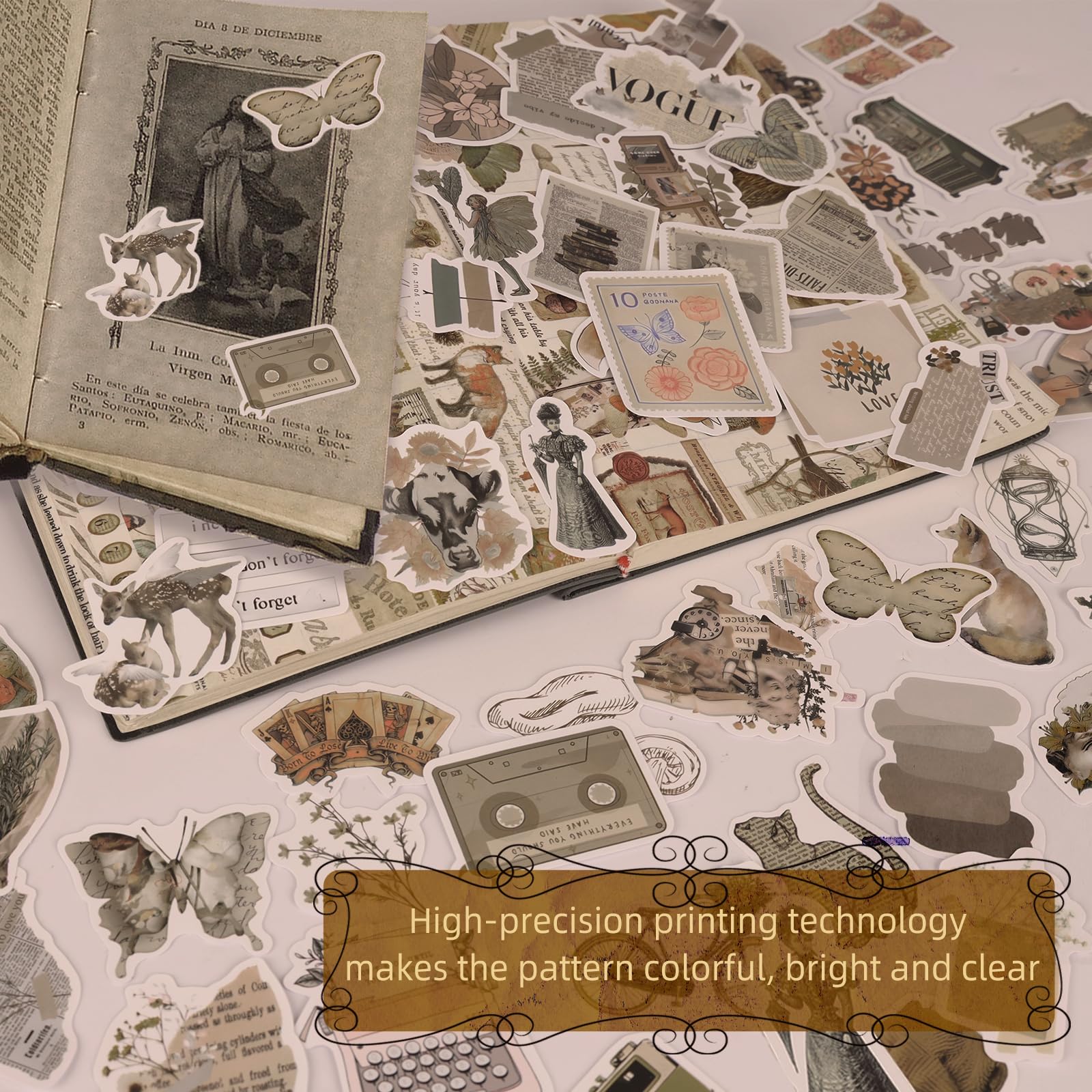 Mua Eoaod 200Pcs Vintage Stickers, Aesthetic Stickers, Scrapbook ...