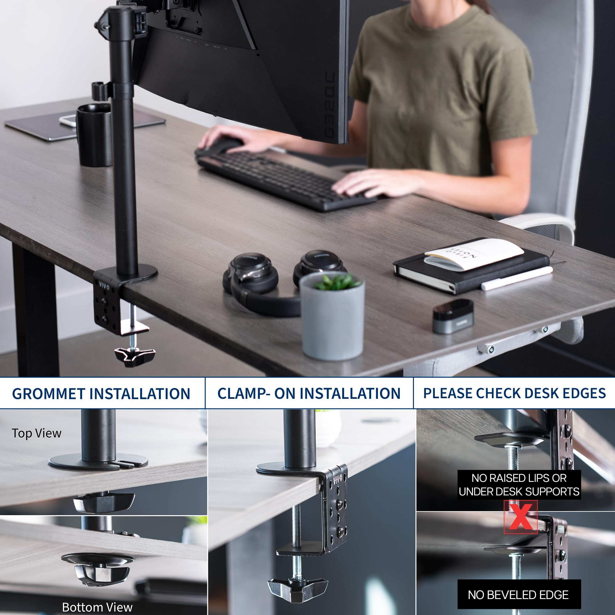 Mua VIVO Single Monitor Arm Desk Mount, Holds Screens up to 32 inch ...