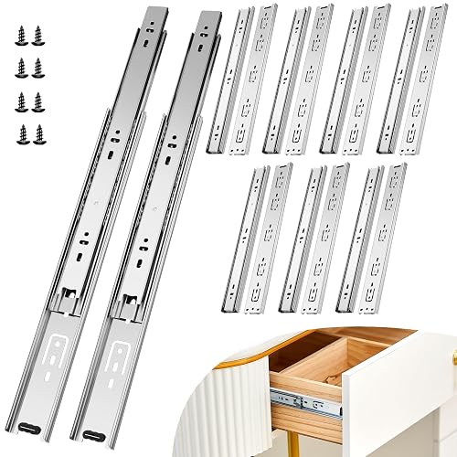 Zonon 16 Pairs 32 Pcs Drawer Slides 16 Inch Soft Close Drawer Slides ...