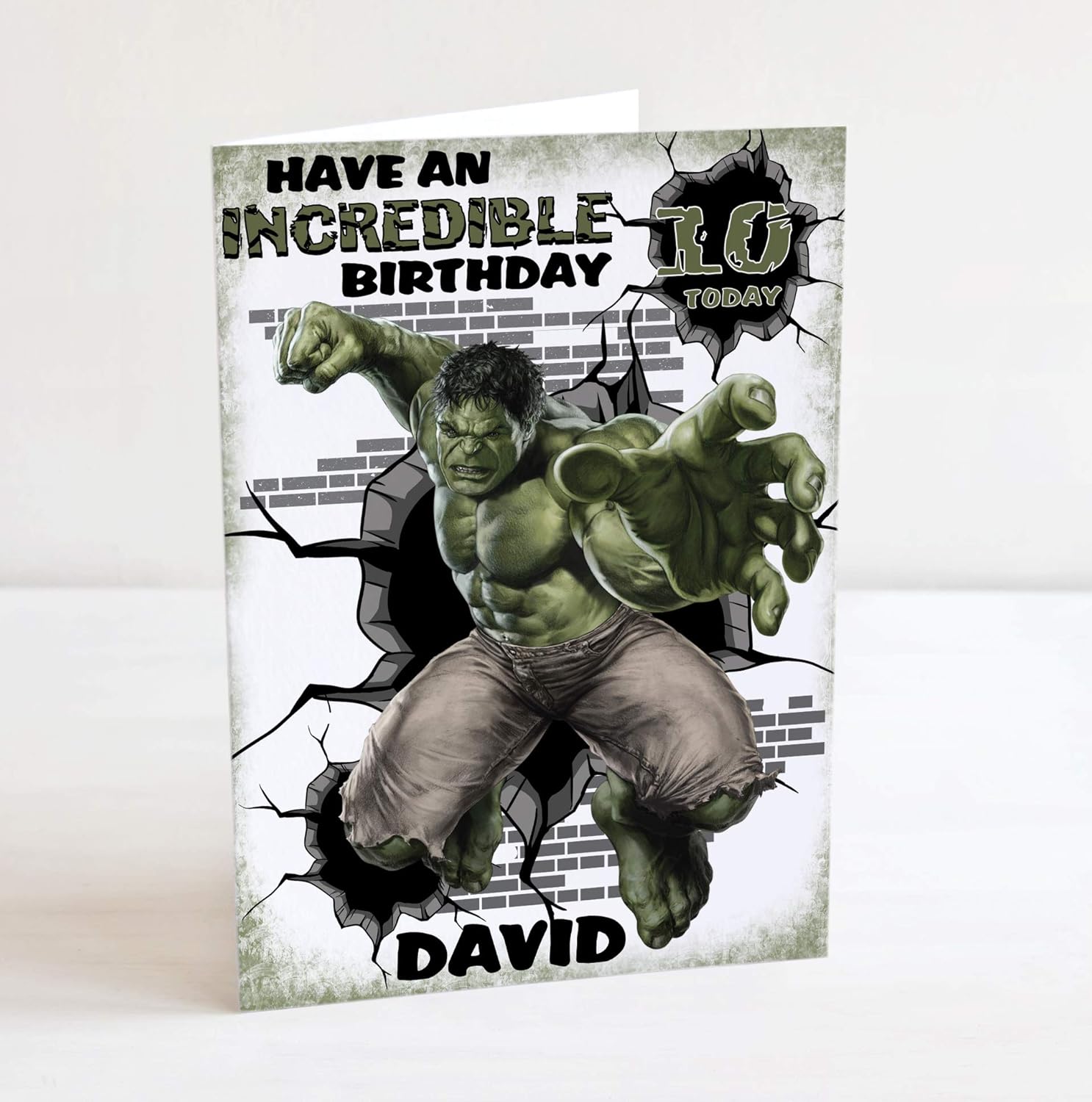 The Incredible Hulk Birthday Card - Superhero - Personalised: Amazon.co ...