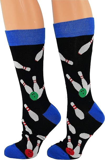 ARAD Novelty Bowling Socks for Men and Women, Crazy Sport-Themed ...