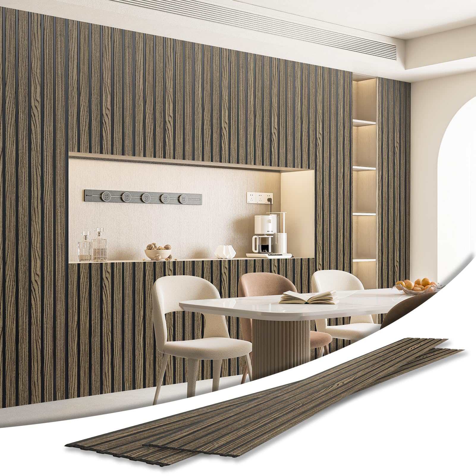 Art3d 4-Pack Glue-On Six-Grid Wainscoting Panel for Interior Wall Decor ...