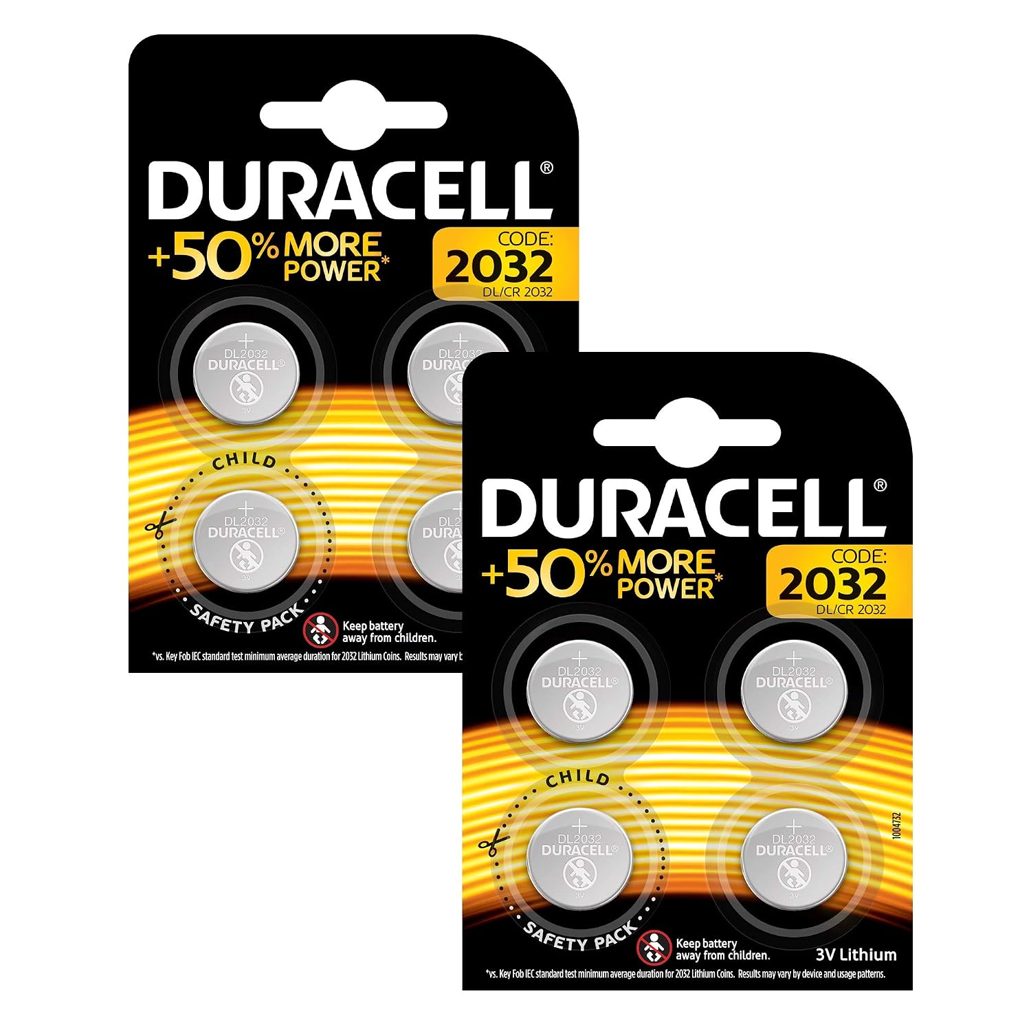 Duracell 2032 Batterie Specialistiche, Bottone al Litio da 3 V, 8 ...