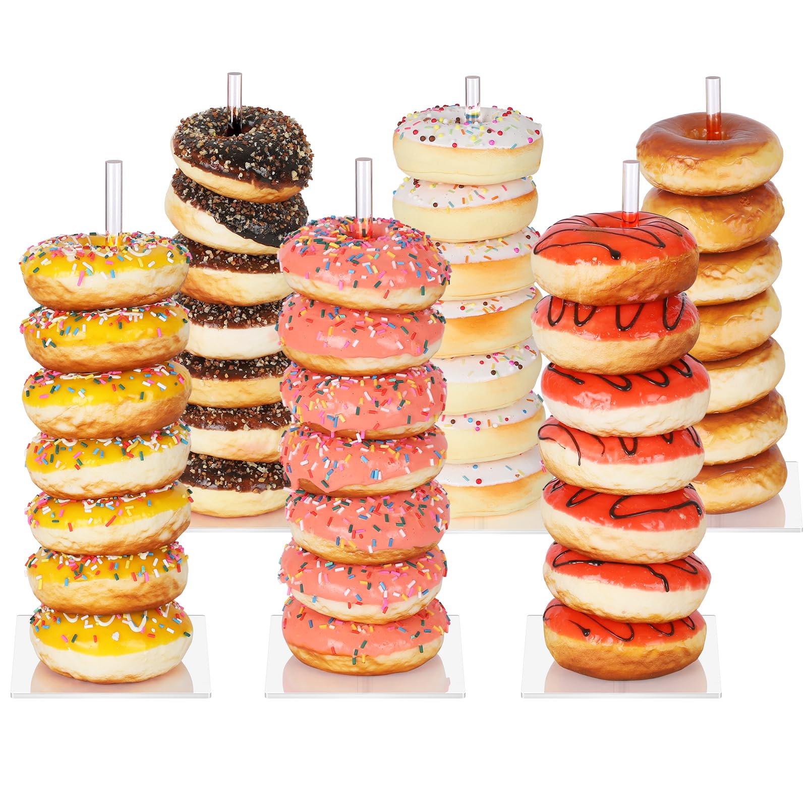 Mua Aredpoook Donut Stand Bagel Stand 6 Pack, Acrylic Doughnut Holder ...
