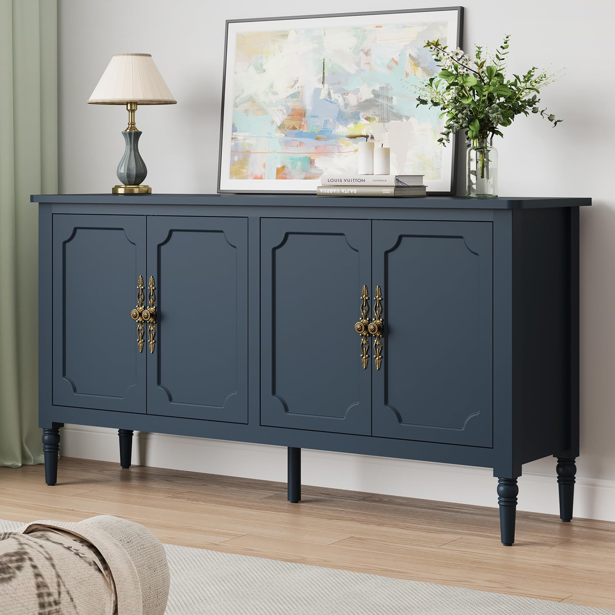 RoyalCraft Modern Buffet Cabinet with Storage, 58'' Sideboard Crenzenza ...