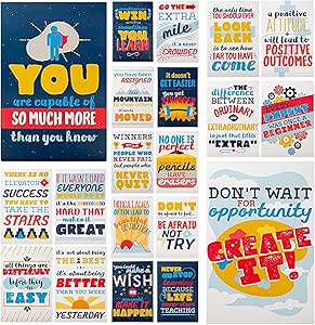 Amazon.com: Motivational Posters for Classroom, Inspirational Teacher ...