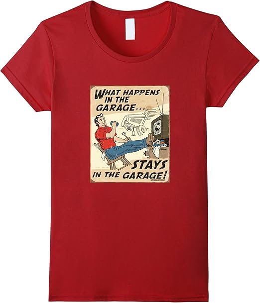 Amazon.com: What Happens in the Garage Stays in the Garage Car T-shirt ...
