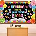 Amazon.com : gisgfim Reading Makes Your Mind Bloom Classroom Bulletin ...