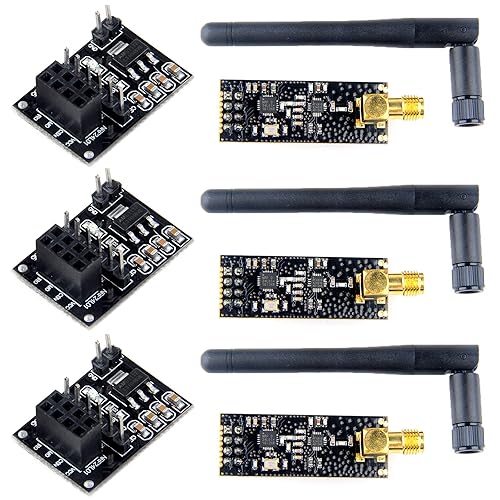 MakerFocus 3pcs nRF24L01+PA+LNA Wireless Transceiver RF Transceiver ...