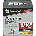 Southwire SMS916-500B, 500 Piece 9/16-inch Romex Metal Staples, Silver ...
