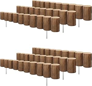 Amazon.com : Greenes Wood Log Edging 5 In. H x 30 In. L (6-pack 15 Ft ...