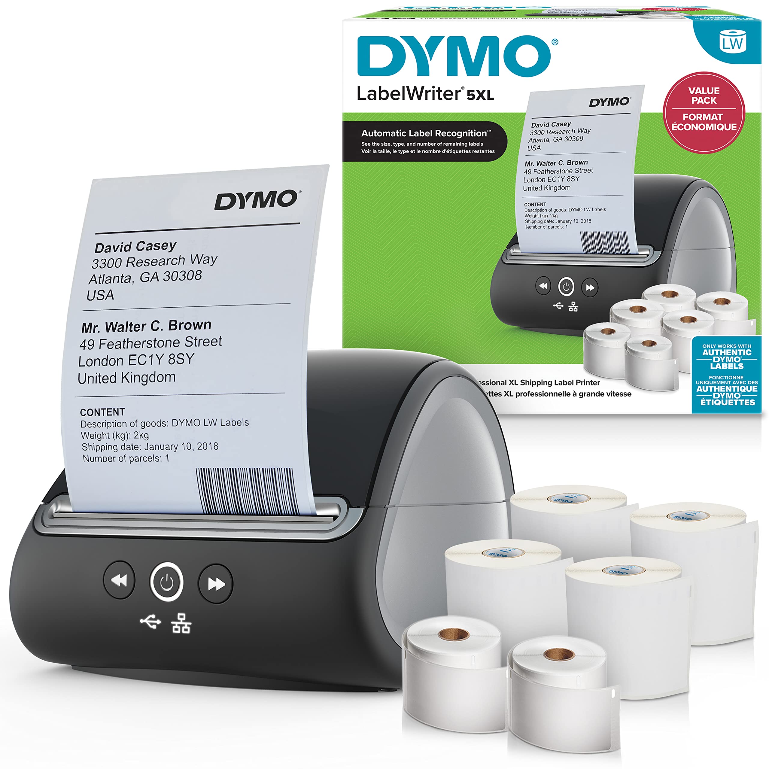 Mua DYMO LabelWriter 5XL Label Printer & Labels | 2 x LW Large Shipping ...