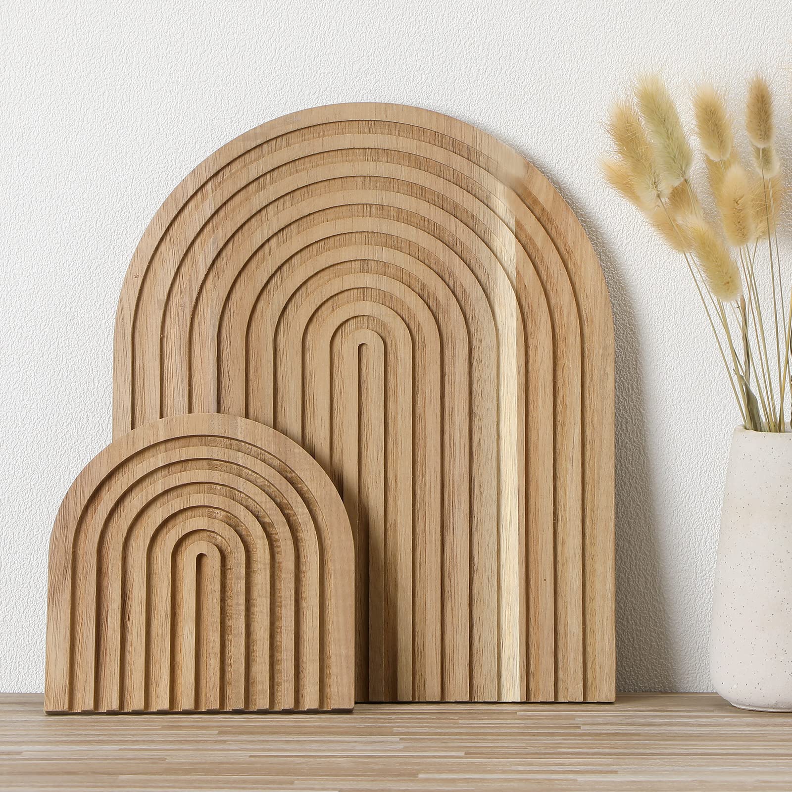 2 Pcs Decorative Wood Cutting Board Wooden Rainbow Decor Boho Kitchen ...