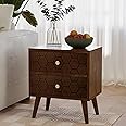 Amazon.com: HOMPUS Modern End Table w Honeycomb Pattern, Nightstand w 2 ...