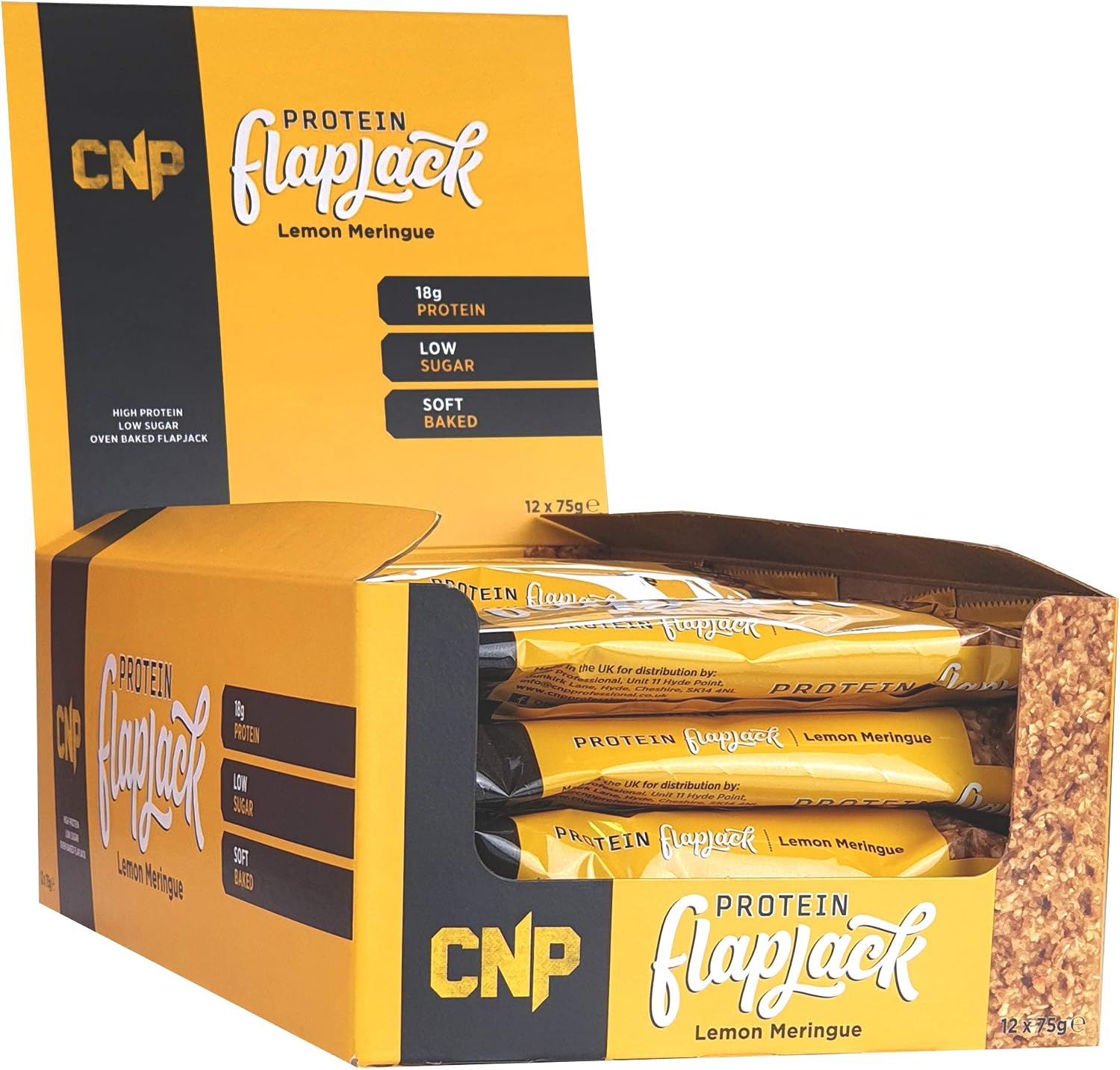 CNP Professional Protein Flapjacks – Lemon Meringue – 12 X 75g Oat Bars ...