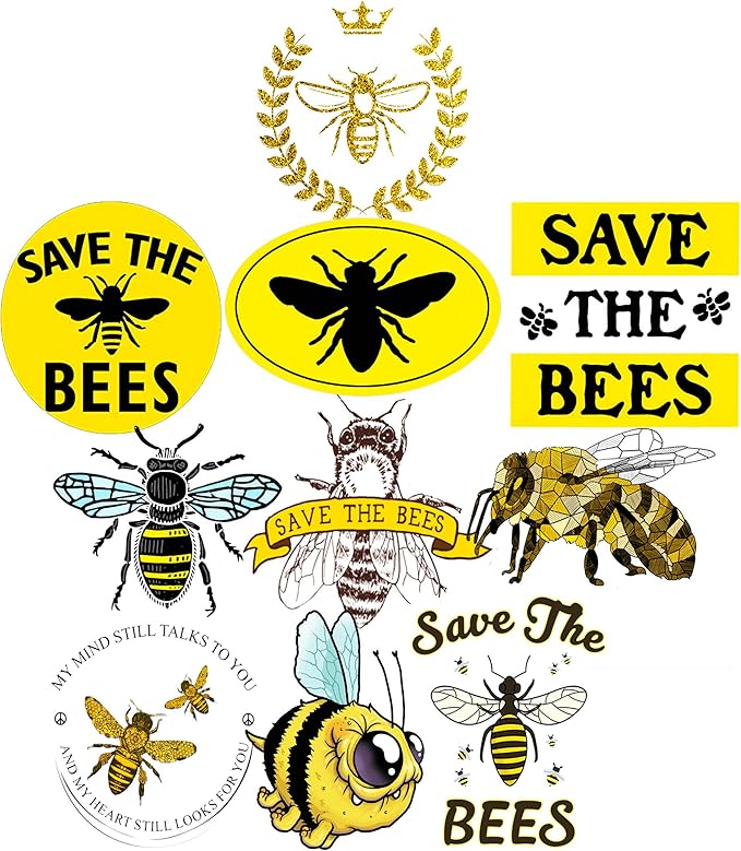 Amazon.com: GTOTd Stickers for Save The Bees（Large Size 10 Pcs）Honey ...