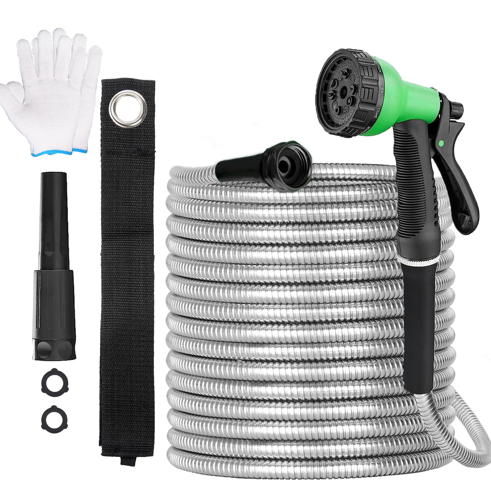 Mua 100ft Garden Hose Made by Metal With 10 Function Nozzle, Outdoor ...