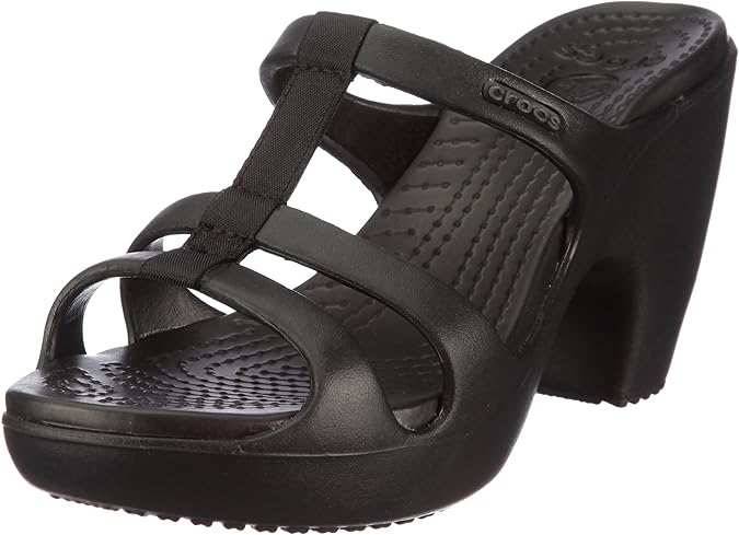 Crocs Chipre III Tacón para mujer, Negro/Negro, 11 Wide: Amazon.com.mx ...