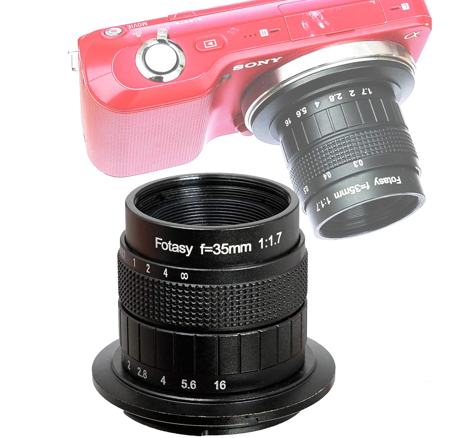 Buy Fotasy N35 35MM F1.7 CCTV Movie Lens for Sony E-Mount NEX ...