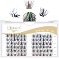 Amazon.com: QUEWEL Cluster Lashes 72 Pcs Wide Stem Colored Eyelash ...