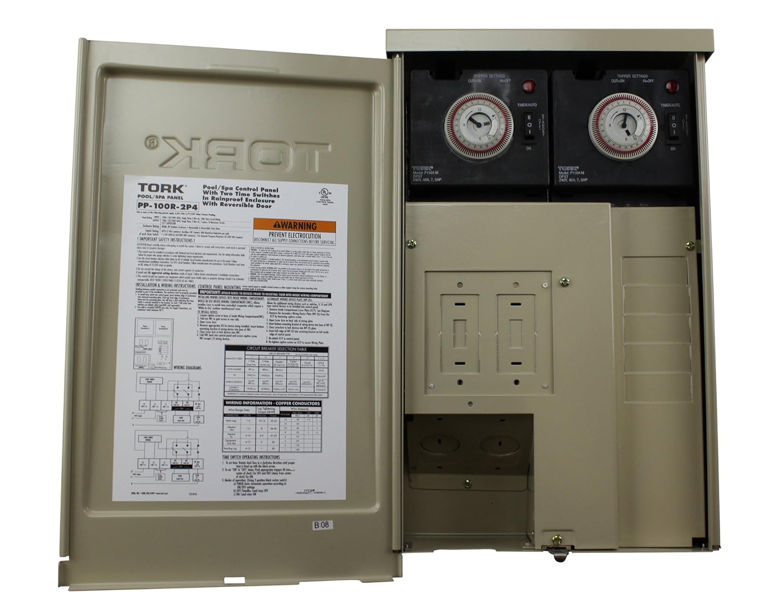 PP Panel Series Pool and Spa Control Panels with Time Swtich, 240 VAC ...