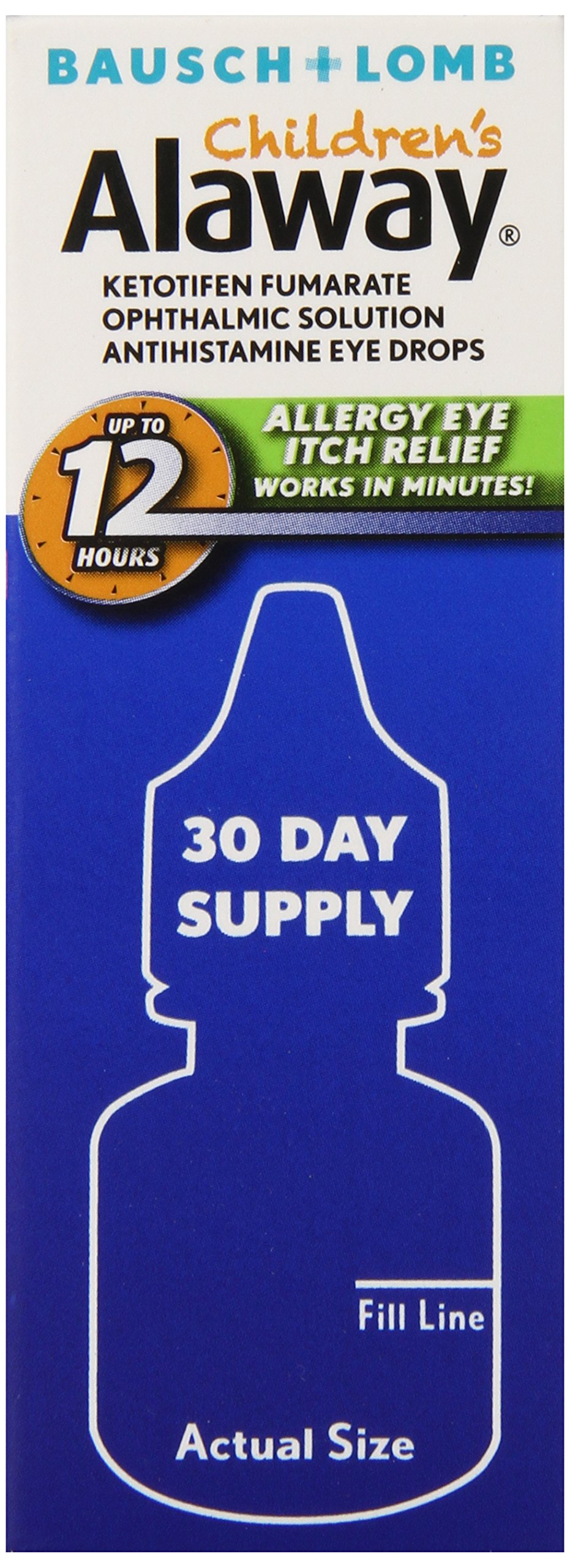 Bausch + Lomb Alaway Children's Antihistamine Eye Drops, 0.17 Ounces/5 mL