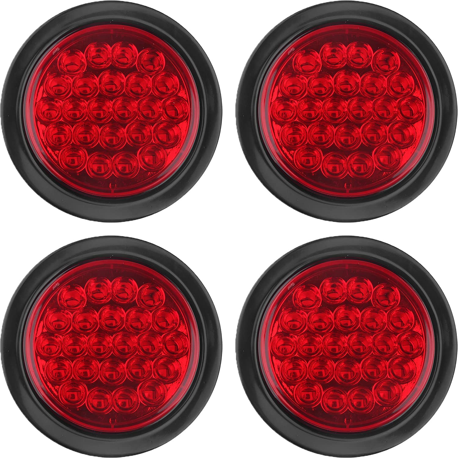 Mua 4Pcs 4 Inch Round LED Trailer Tail Lights Red 24 LED Waterproof, 4 ...