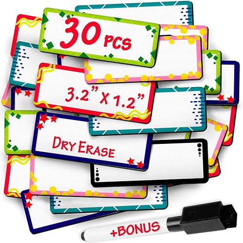 Dry Erase Magnetic Labels - Reusable Sticky Notes - Magnetic Notepads ...