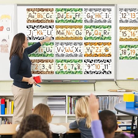 Mua TICIAGA 15PCS Safari Animal Alphabet Line Bulletin Board Set ...