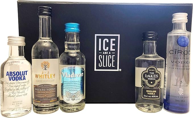 Miniature Vodka Gift Set including Absolut Vodka, The Lakes Vodka ...