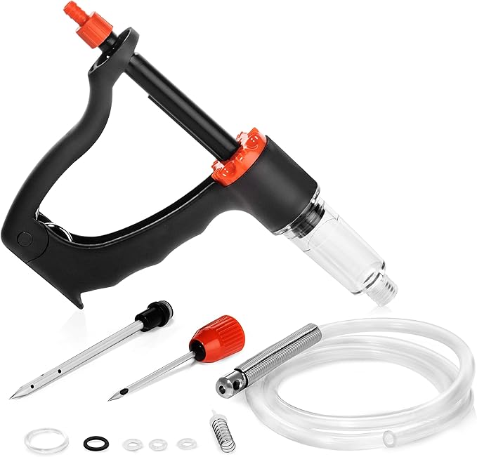 Amazon.com: Kitchen Base Meat Injector Syringe | Marinade Flavor ...