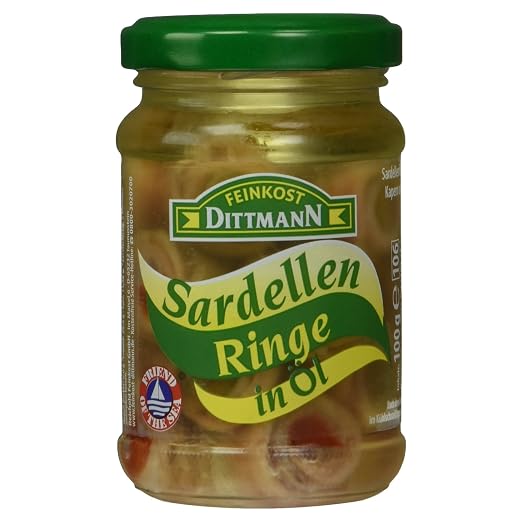 Feinkost Dittmann Sardellen-Ringe in Öl, gefüllt mit Kapern und Paprika ...