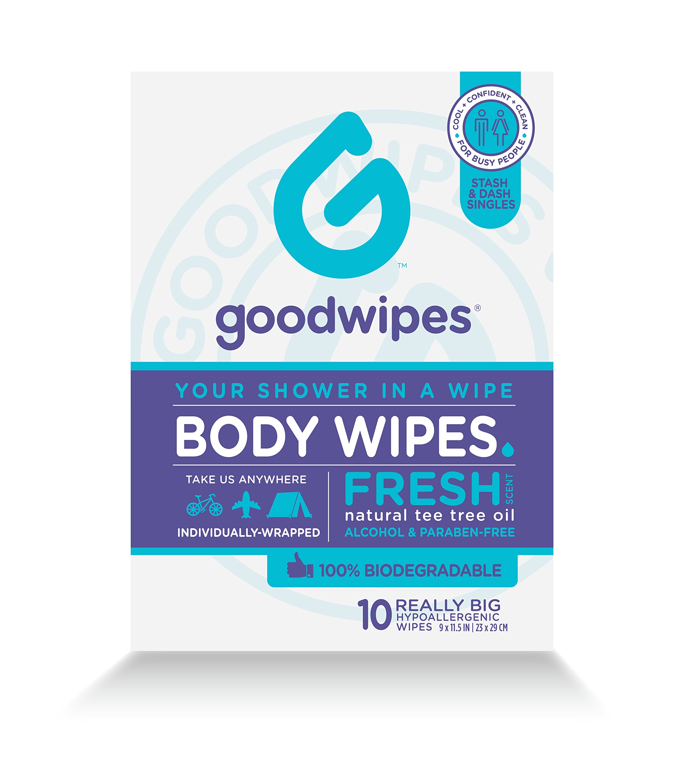 Goodwipes Really Big Body Wipes, Fresh Scent, Plant Based and ...