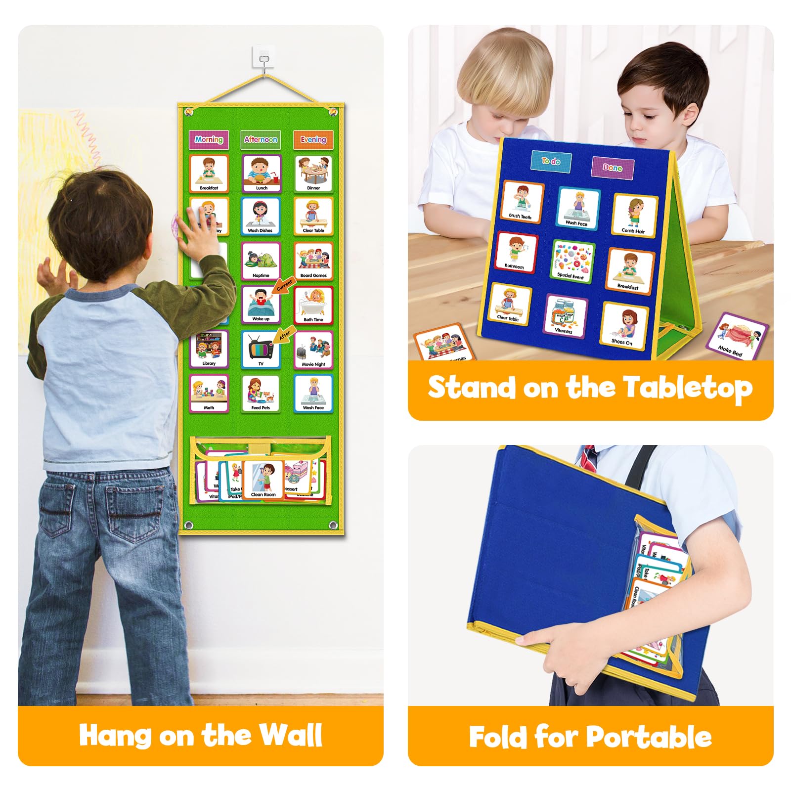 Mua Godery Large Visual Schedule for Kids Chore Reward Chart,Bedtime ...