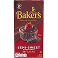 Amazon.com : Baker's, Premium Semi Sweet Chocolate Baking Bar, 4 oz ...