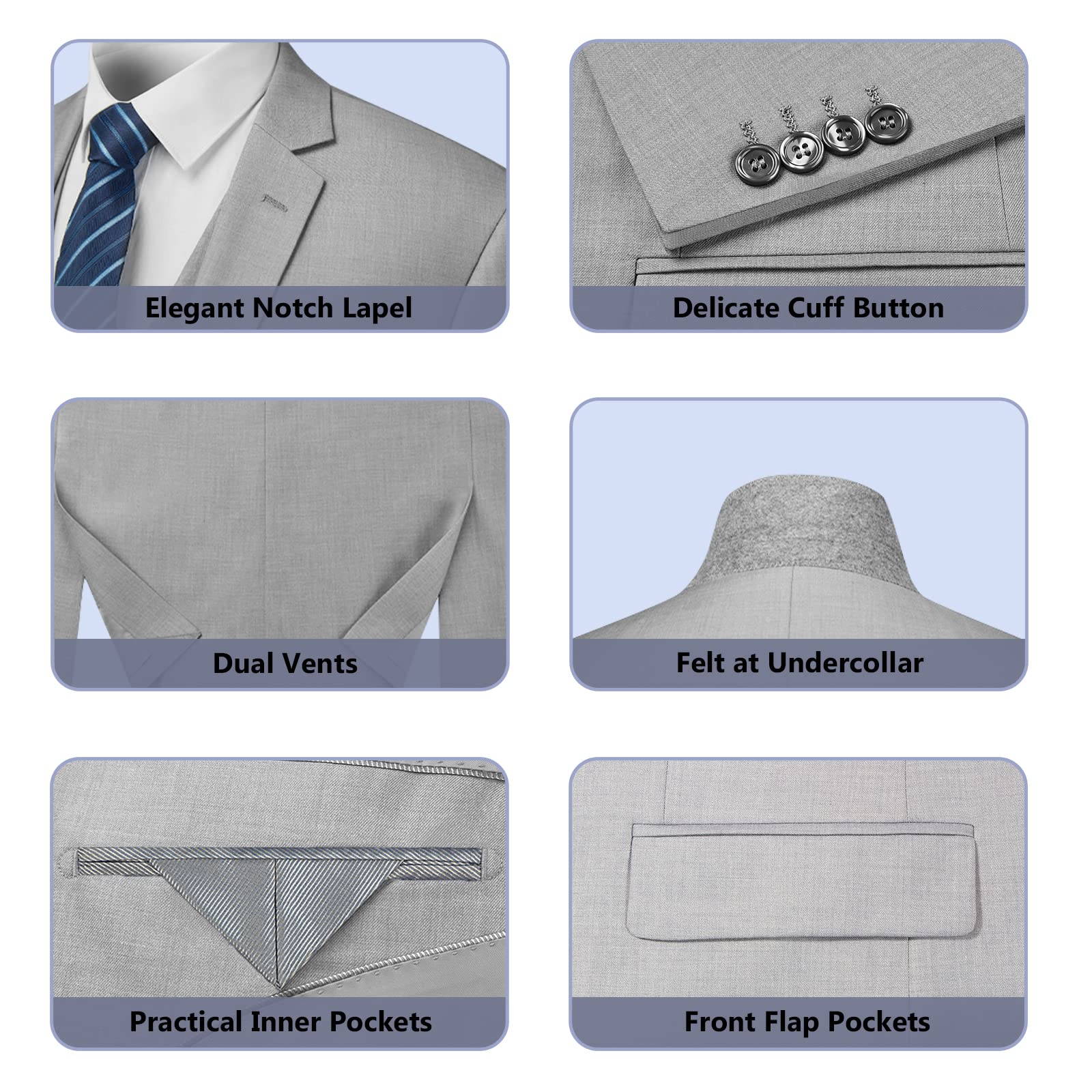 Mua Cooper & Nelson Men's Suit Slim Fit, 3 Piece Suits for Men, One ...