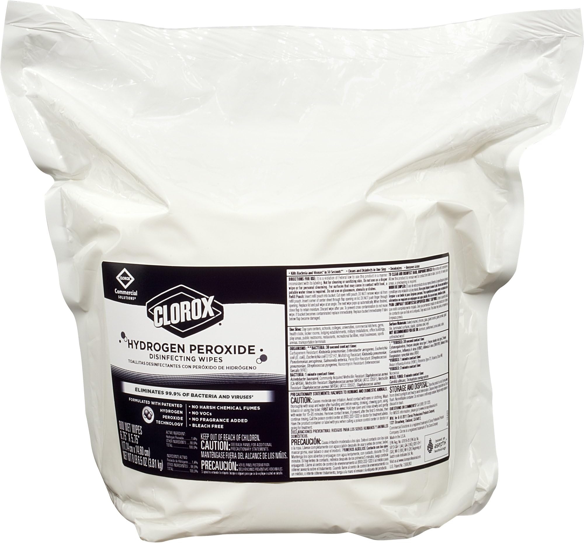 Clorox Commercial Solutions Clorox Hydrogen Peroxide Disinfecting Wipes ...