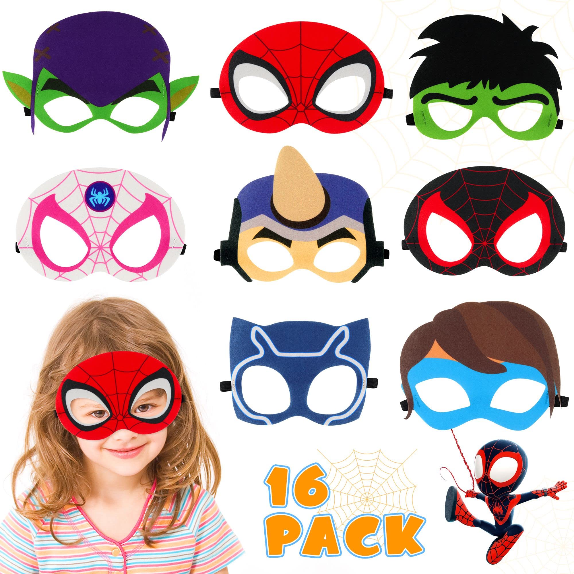 Mua 16 Packs Spidey and His Amazing Friends Themed Felt Masks Party ...