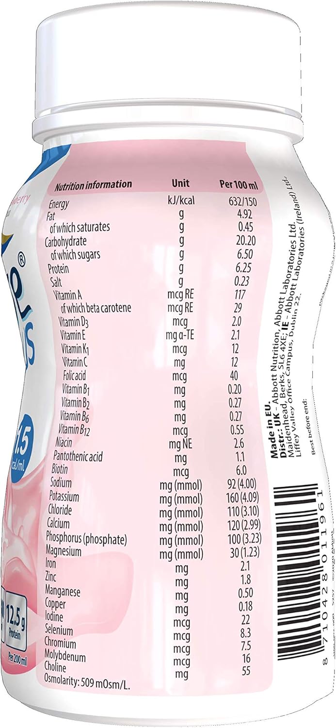 Ensure Plus Milkshake Style Nutritional Supplement Drink, Strawberry ...