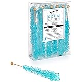 Amazon.com : Light Blue Rock Candy Crystal Sticks - Cotton Candy ...
