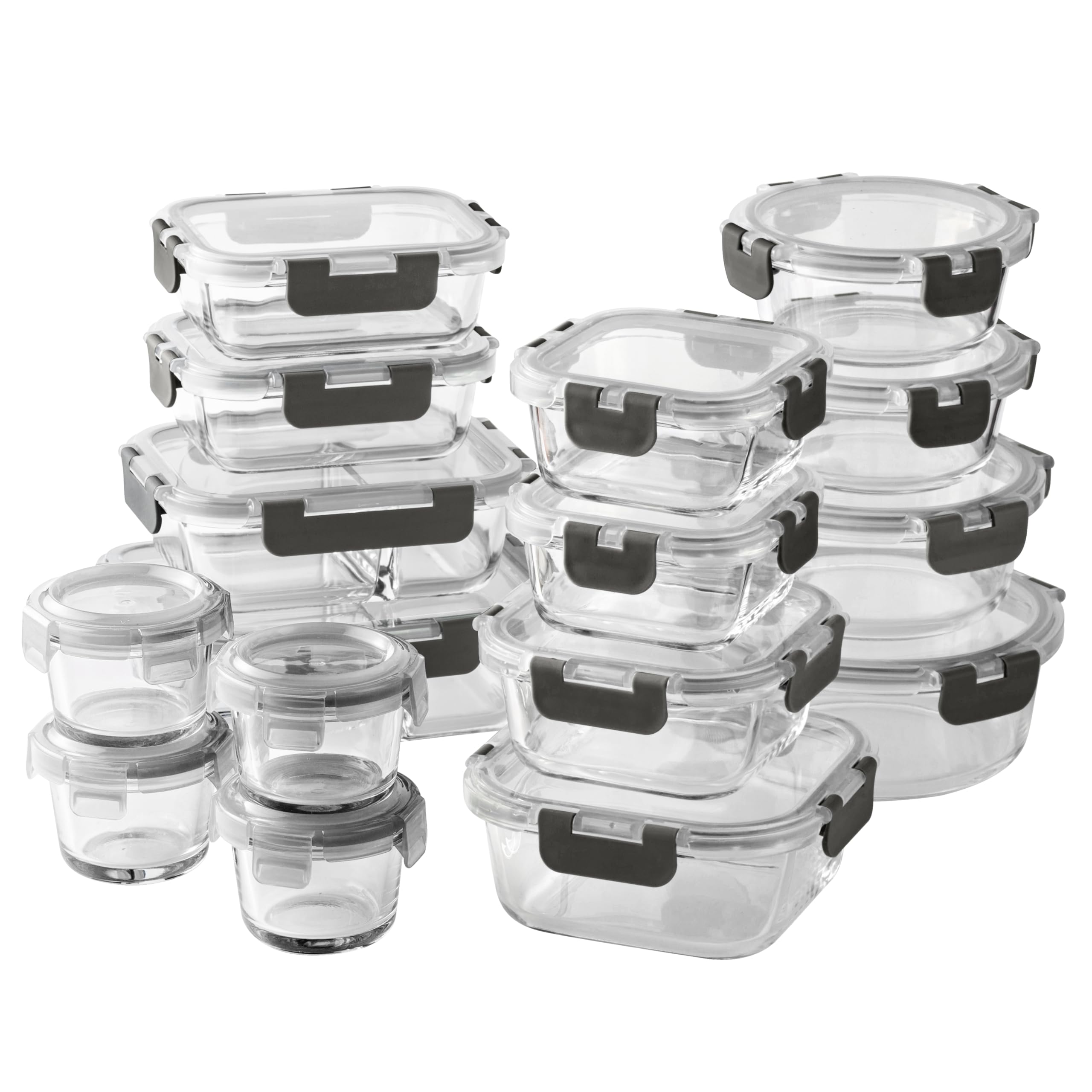 COOK WITH COLOR Premium 32-Pc. Borosilicate Glass Food Container Set ...