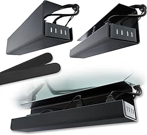 Amazon.com: PVC Plastic Under Desk Cable Management Trays - Durable ...