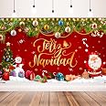 Amazon.com: Feliz Navidad Christmas Decorations, Feliz Navidad Banner ...