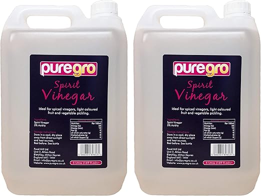 Puregro White Spirit Vinegar, 5 litres (Pack of 2): Amazon.co.uk: Grocery