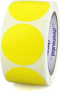 Amazon.com : ChromaLabel 2 Inch Round Label Permanent Color Code Dot ...