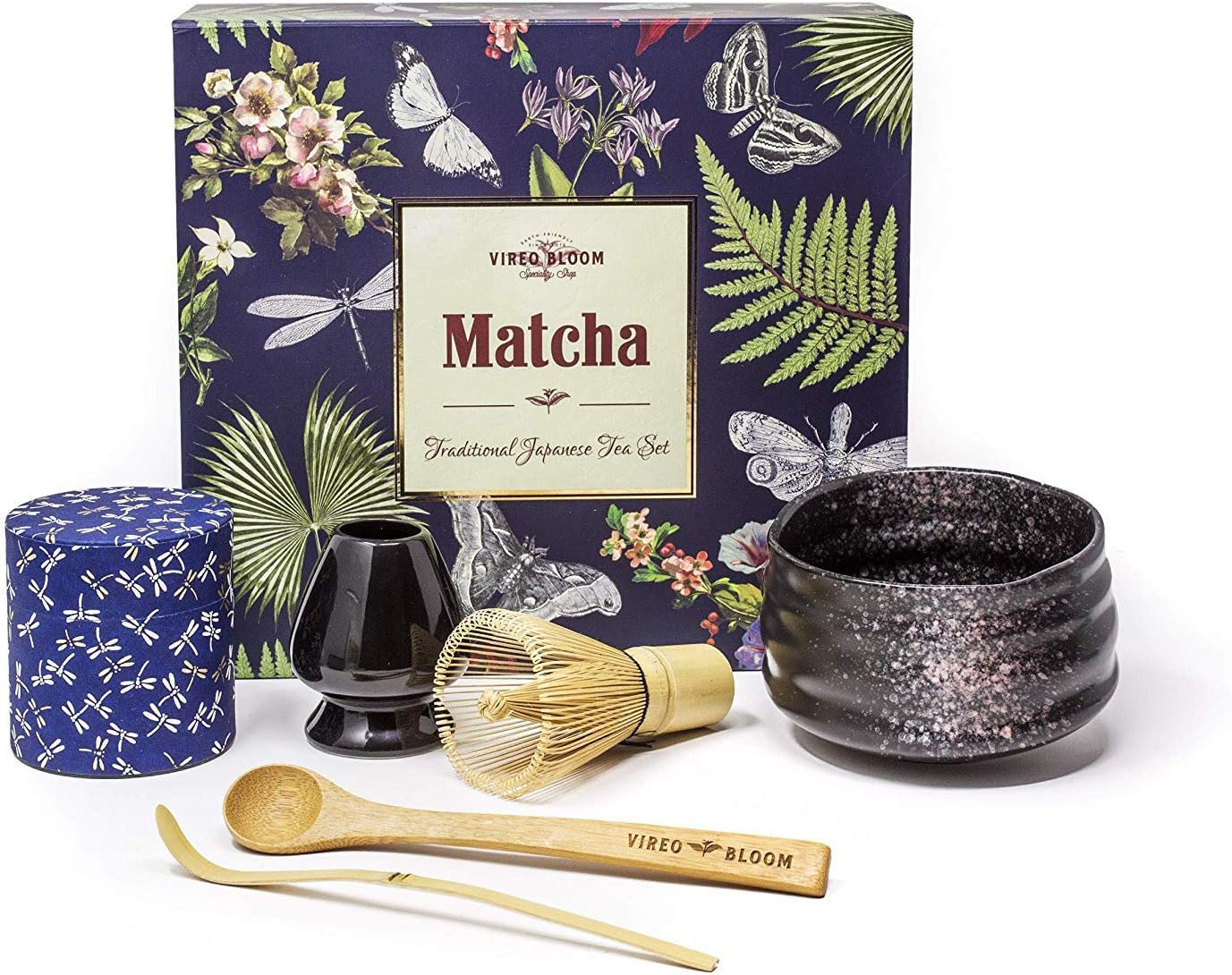 Vireo Bloom Matcha Green Tea Set- 50g Premium Matcha Powder, Japanese ...