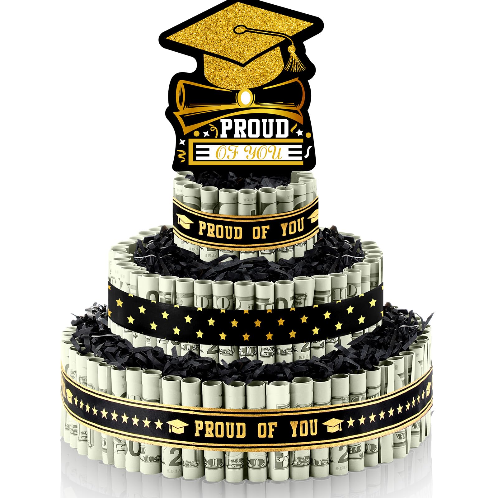 Threehoney Graduation Money Cake for Cash Gift, Class of 2025 ...