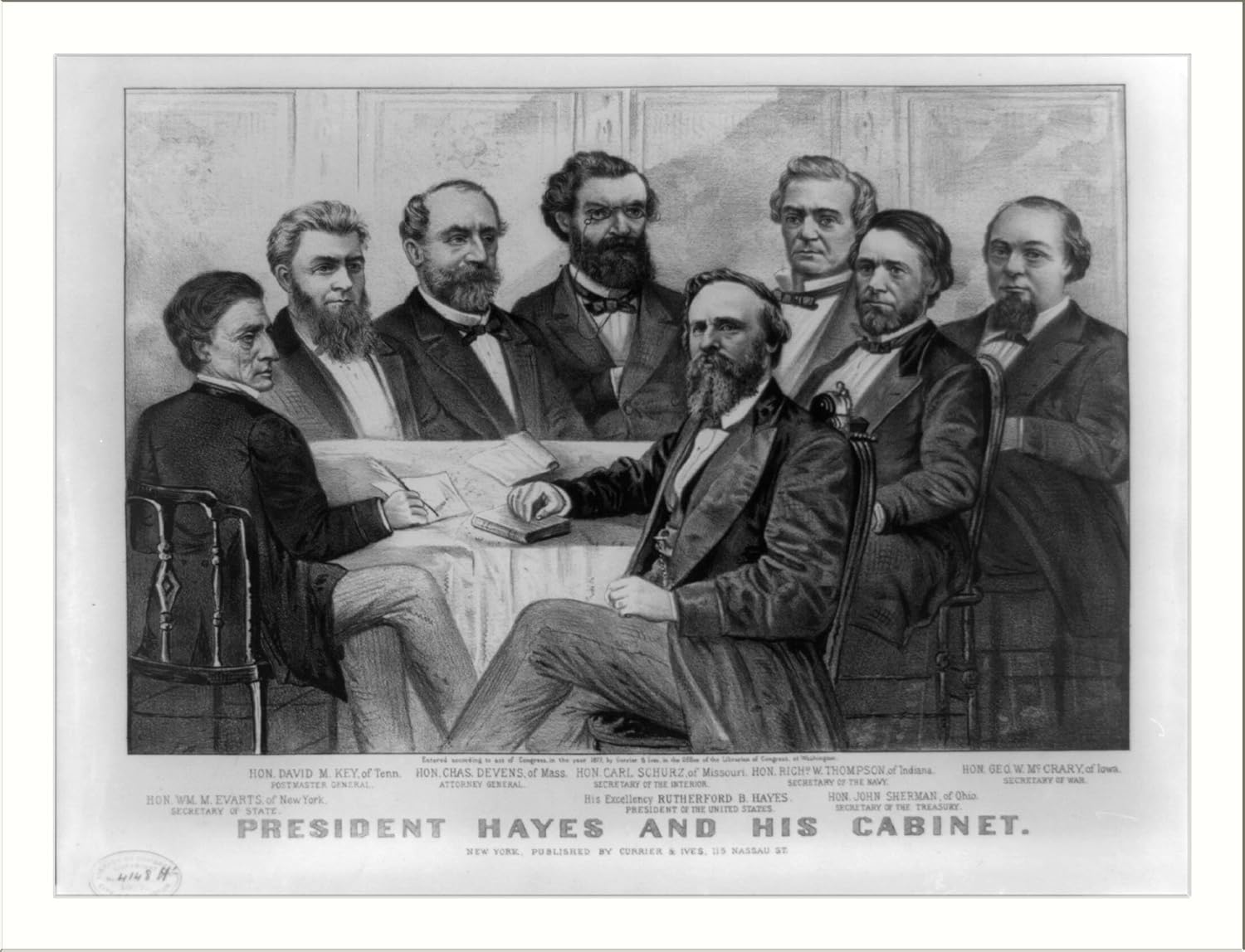 Amazon.com: Historic Print (L): President Hayes and his cabinet ...