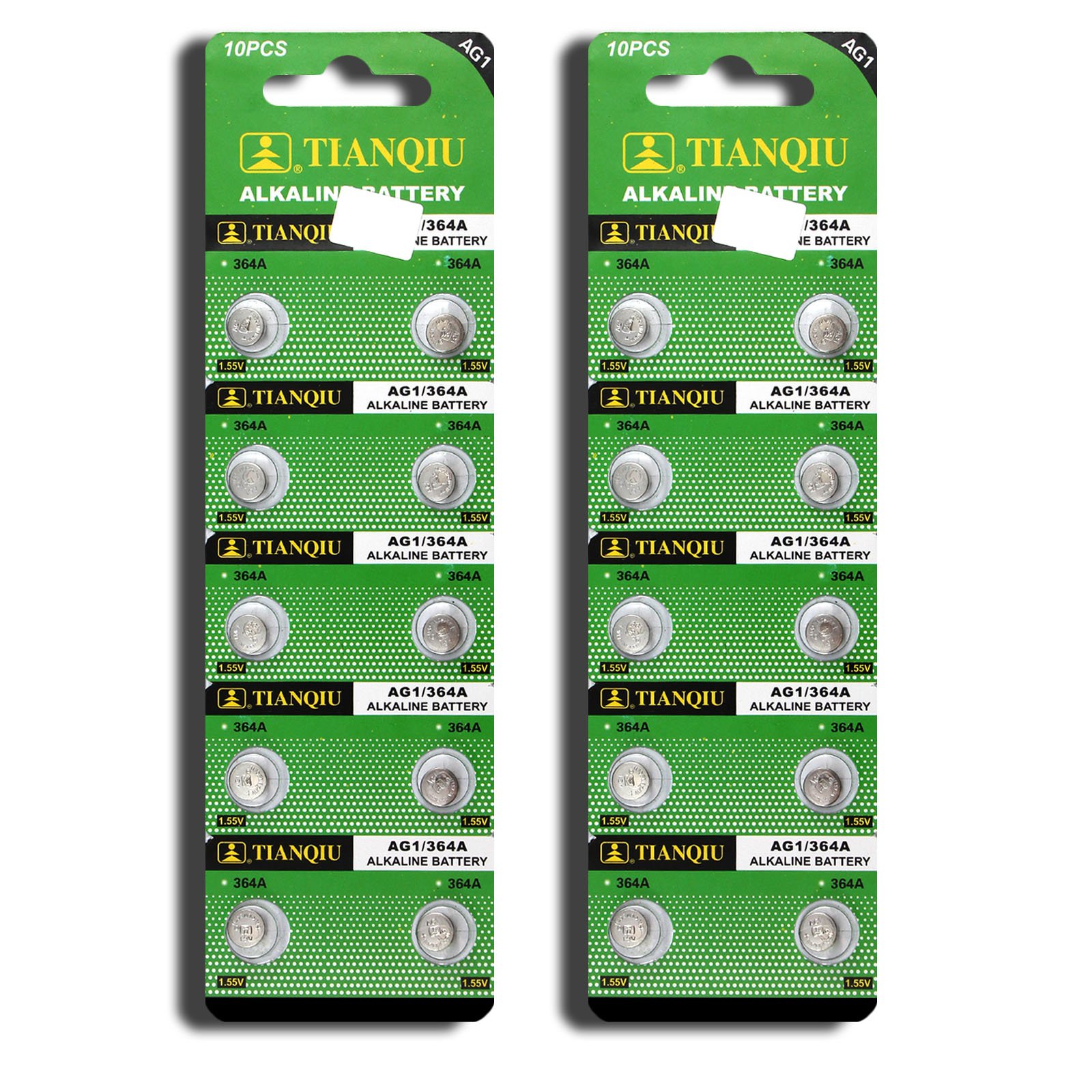 Amazon.com: SUNCOM (20 pcs) AG4 Alkaline 1.5V Button Cell Battery ...